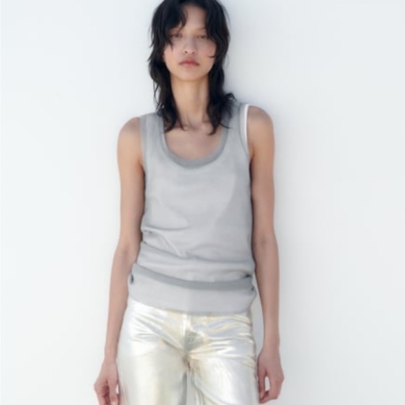 Zara | Tops | Zara Semi Sheer Knit Top | Poshmark